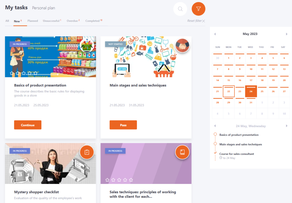 LMS Collaborator 2.42.0 – Setting up the structure of the table for assigning users to tasks, a ...
