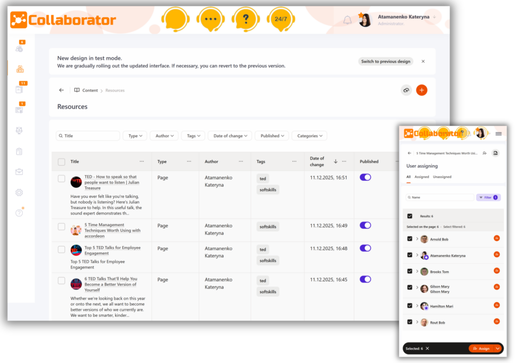 LMS Collaborator 3.0 – Інтеграція з AI, оновлений дизайн, швидке ...